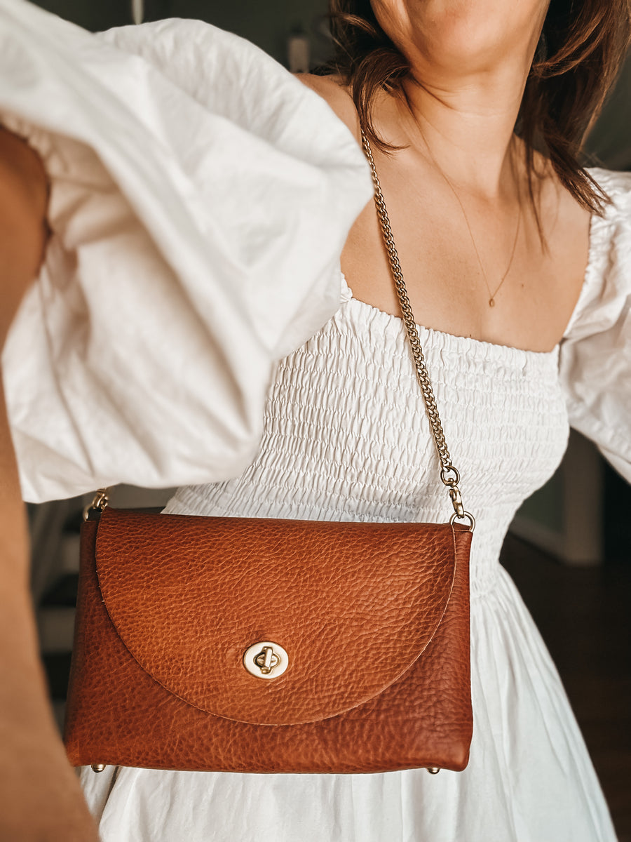 Cope & Co. - Chain Bag Custom Length Strap Petite Brass